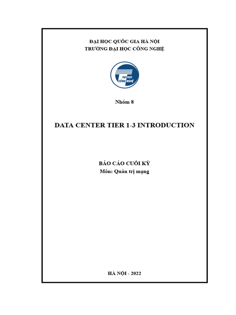 Nhóm 8 - Data Center Tier 1 3 Introduction | PDF