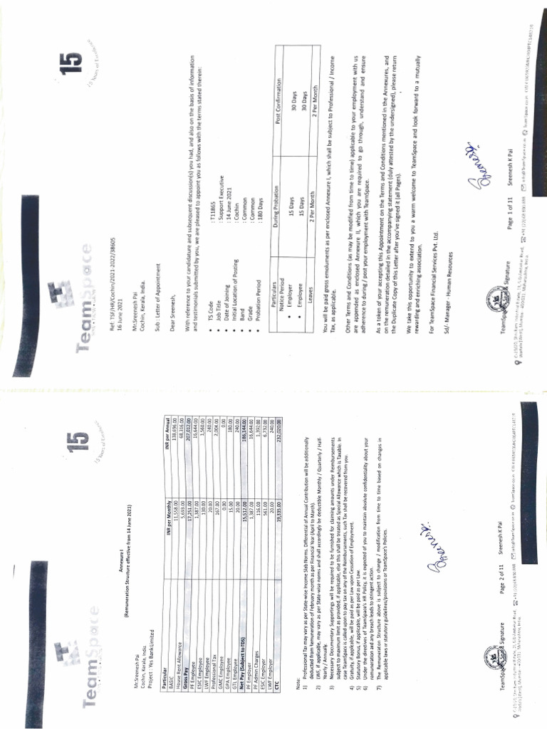 Appointment Letter | PDF