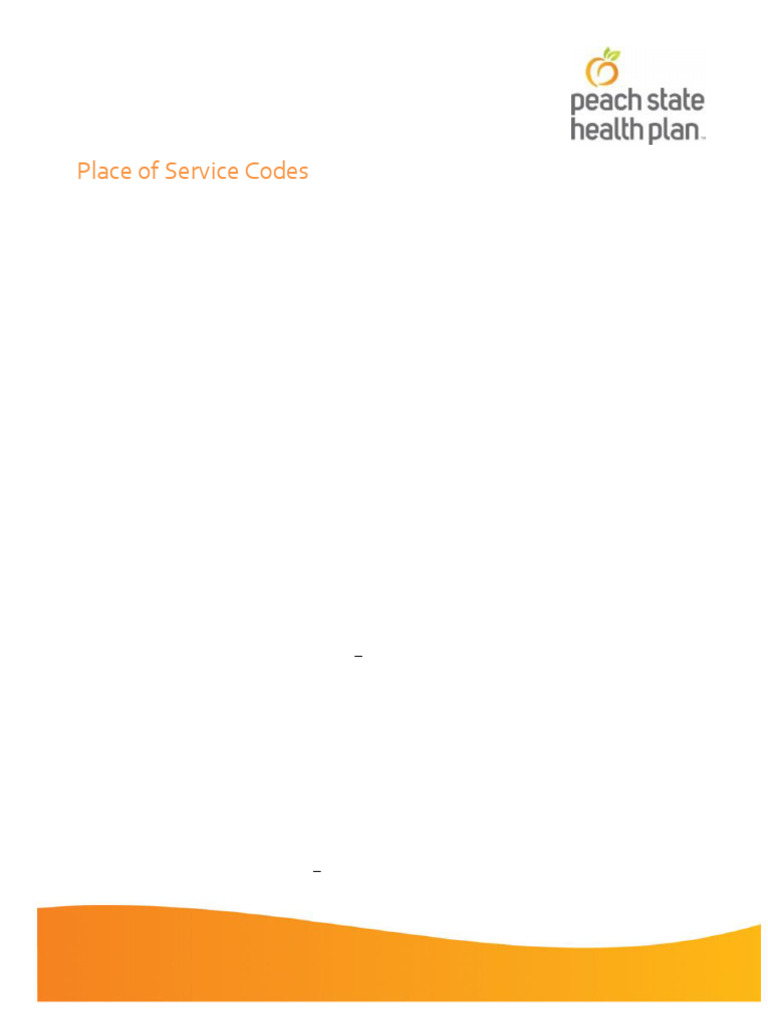 Place-of-Service-Codes1 | PDF | Hospital | Clinic
