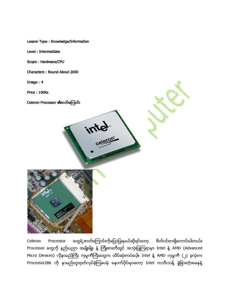 Celeron Processor | PDF