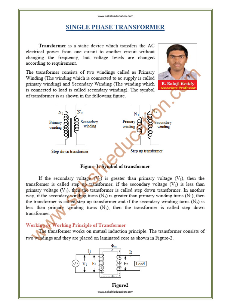 Single Phase Transformer | PDF | Transformer | Inductance