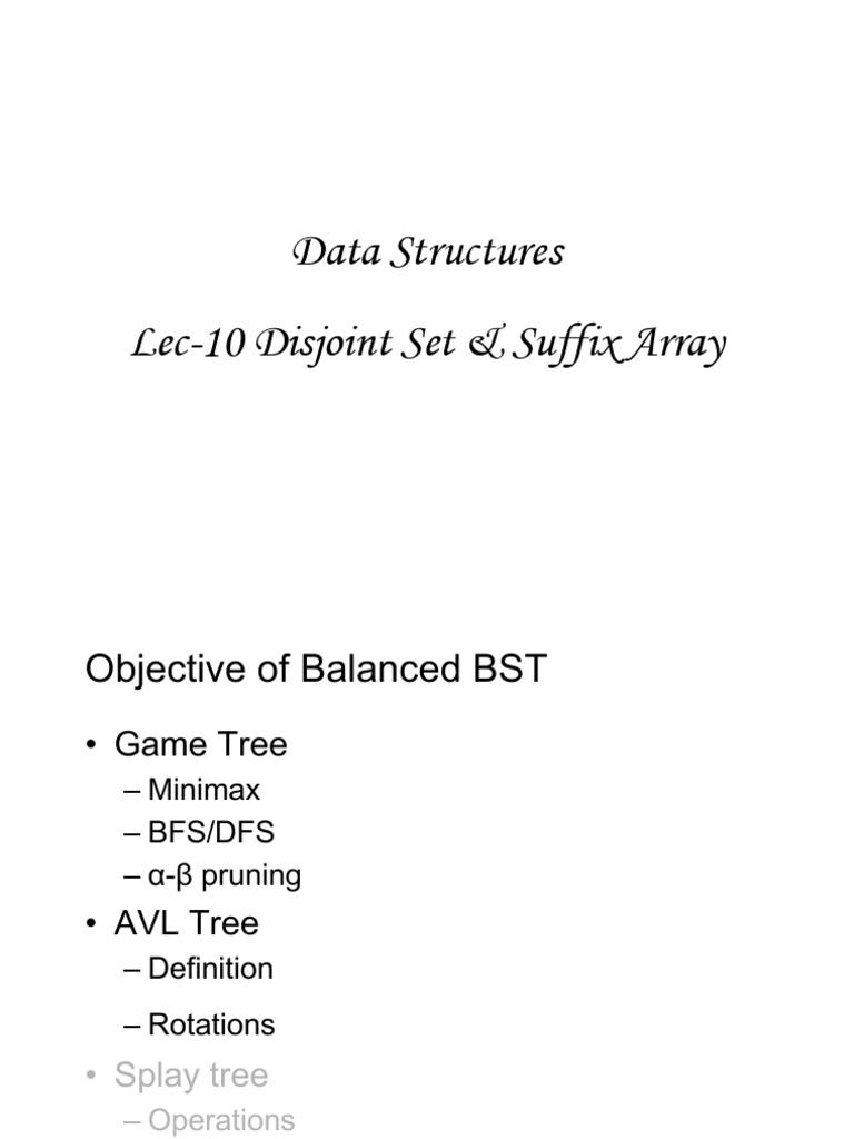 Disjoint Sets and Game Trees in Data Structures | PDF | Algorithms And Data Structures