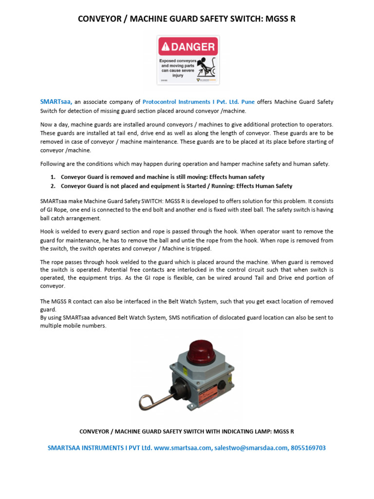 Guard Safety Switch | PDF | Switch | Electrical Components