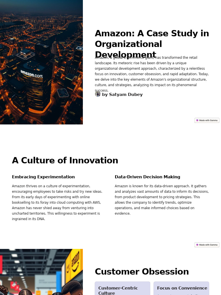 Amazon A Case Study in Organizational Development | PDF | Agile Software Development ...