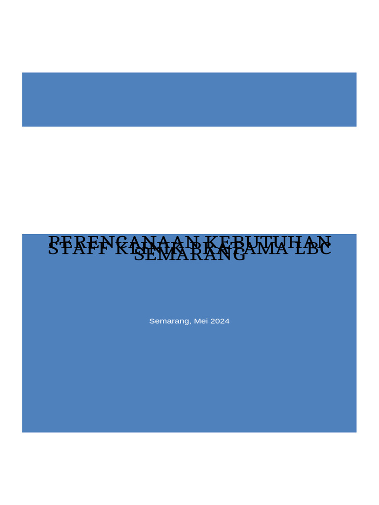 Perencanaan Kebutuhan SDM Klinik LBC | PDF