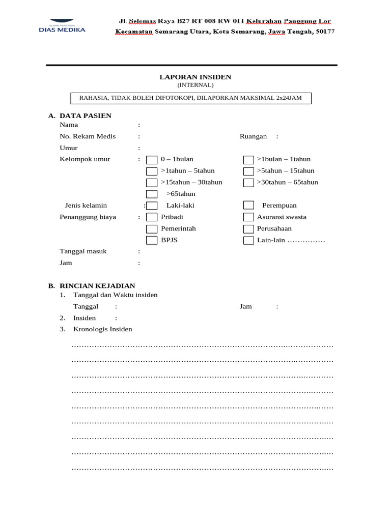 2.1. EP 3 (1) Form Laporan Insiden | PDF