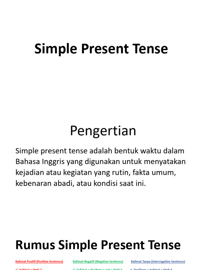 Simple Present Tense & Descriptive Text | PDF