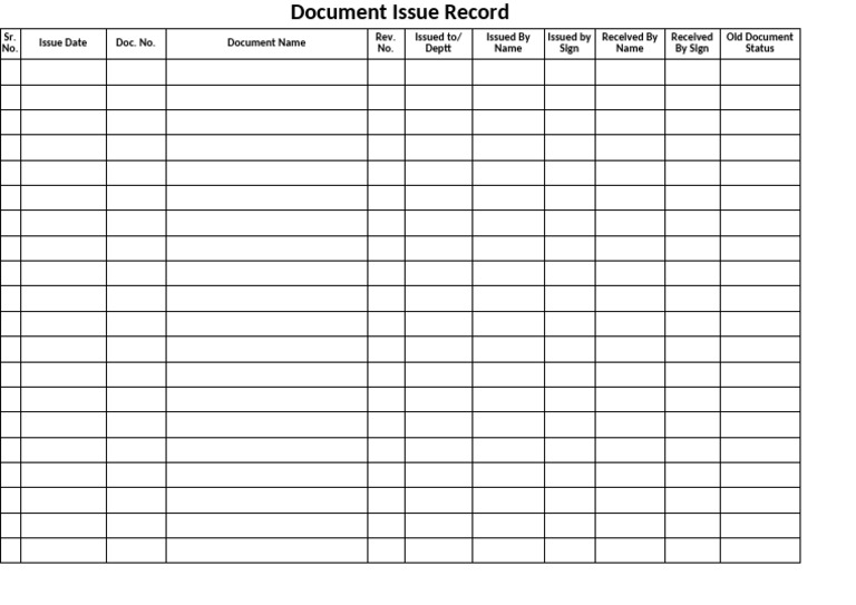 Document Issue Record | PDF