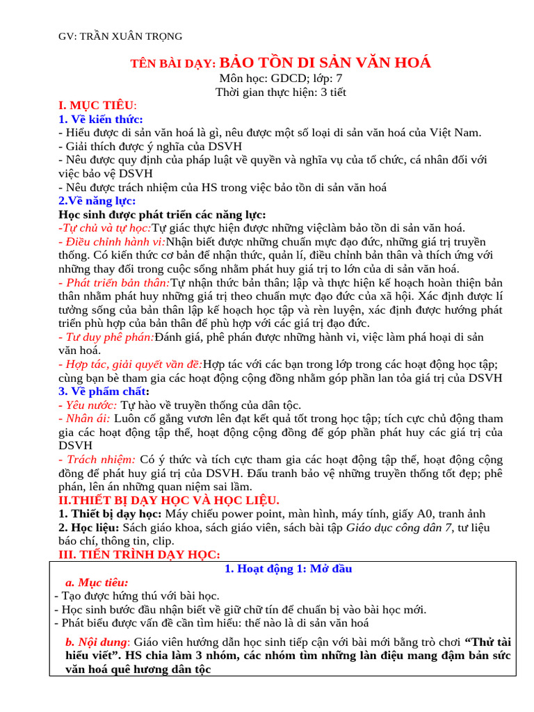 Bài 5 Cd7- Kntt-trần Xuân Trọng. | PDF