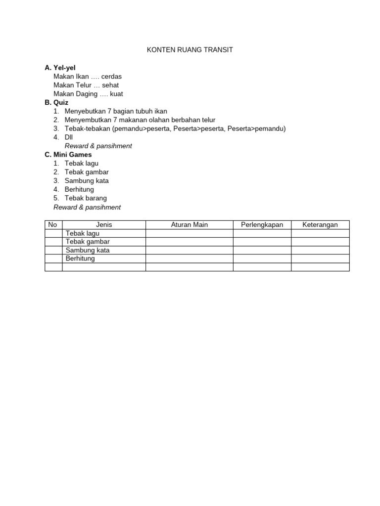 Aktivitas Seru di Ruang Transit | PDF