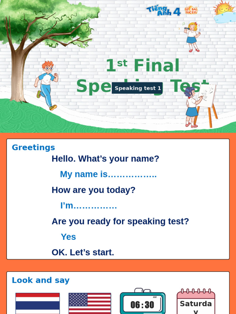 G4. Speaking Test. Final 1 | PDF