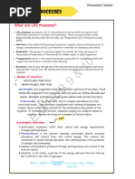 Life Processes (Prashant Kirad) | PDF
