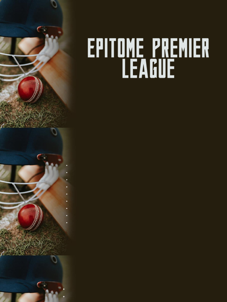 Epitome Premier League Game Rules | PDF | Team Sports | Cricket