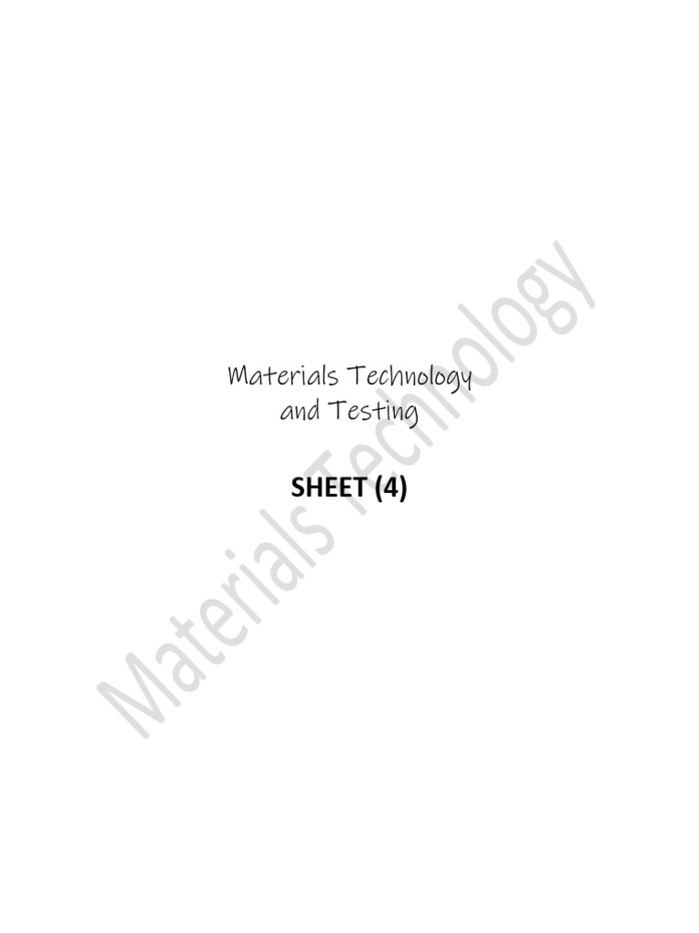 Sheet4 (Material Technology) | PDF | Chemical Bond | Ionic Bonding