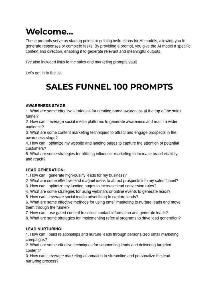 2000+ ChatGPT Sales _ Marketing Prompts | PDF | You Tube | Advertising 2000+ ChatGPT Sales _ Marketing Prompts | PDF | You Tube | Advertising