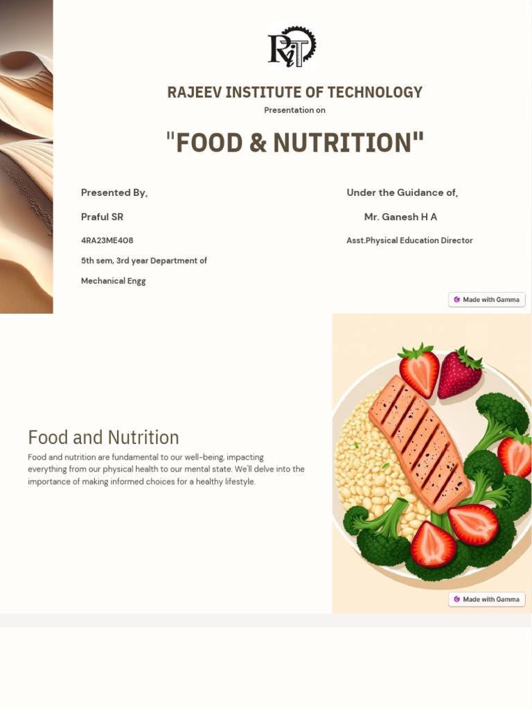 Rajeev Institute of Technology.pdf | PDF | Nutrition | Diet & Nutrition