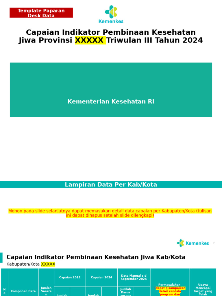 v2 Template Paparan Desk Provinsi - Kabupaten Sulbar | PDF