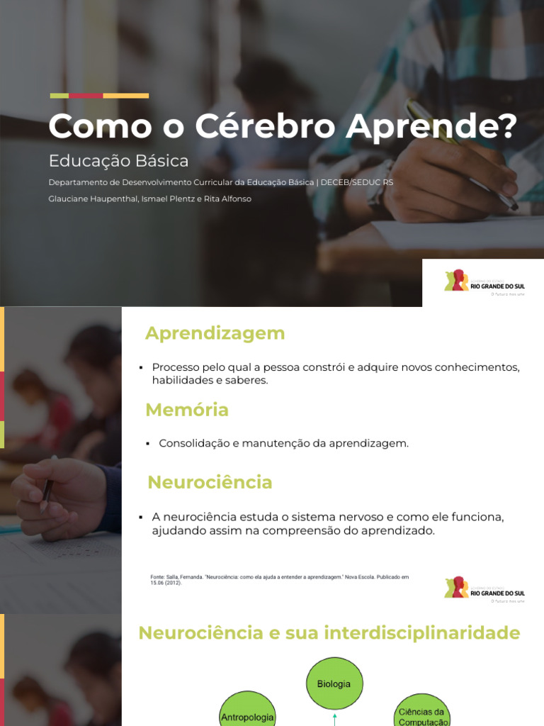 Como o Cerebro Aprende | PDF | Neuroplasticidade | Cérebro