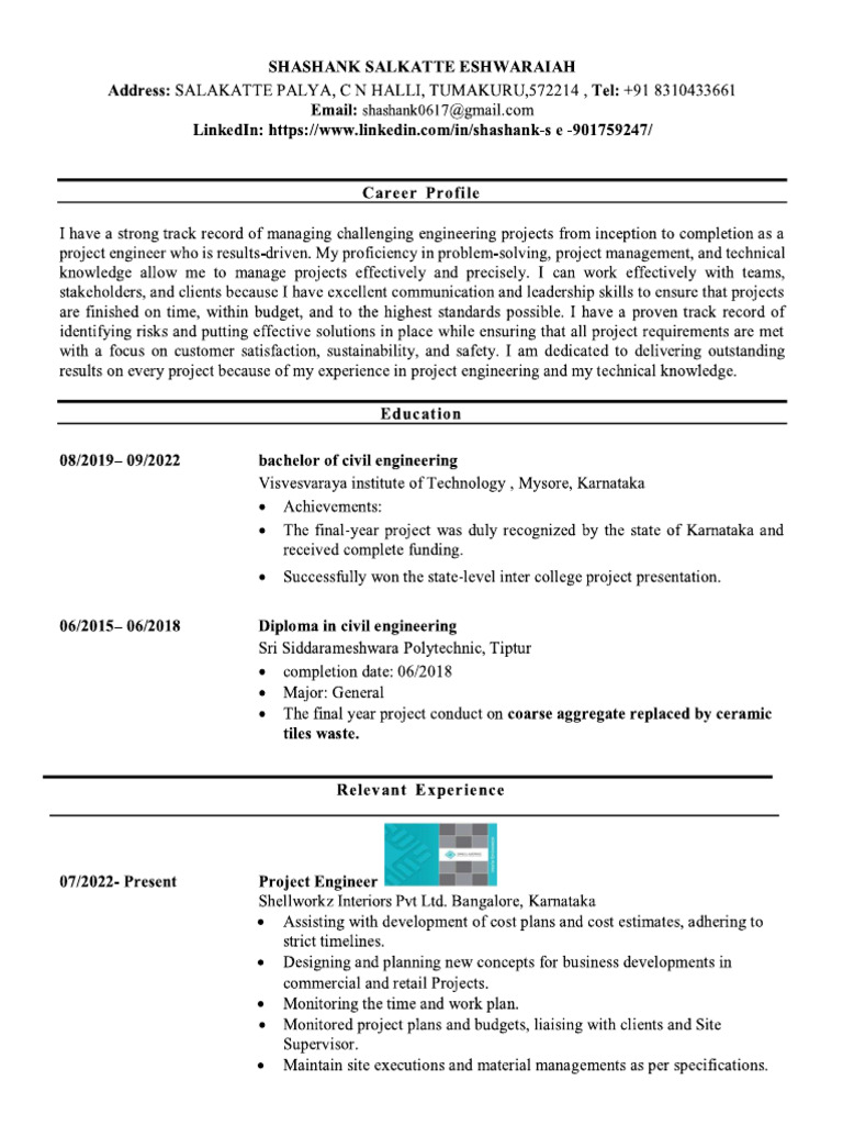 Shashank Resume | PDF