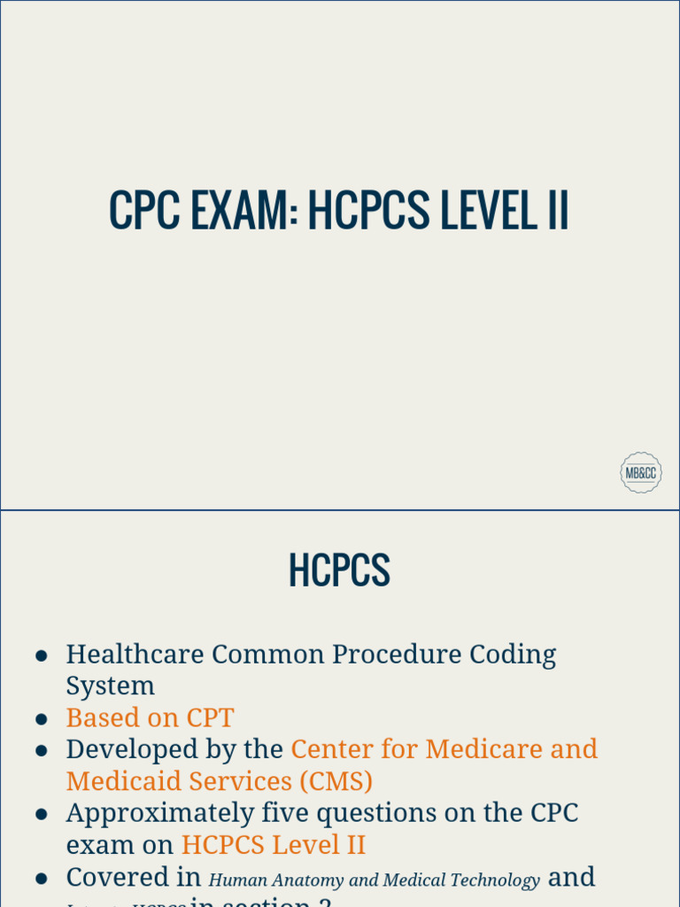 5-20 CPC Exam_HCPCS Level II | PDF | Medicare (United States) | Health ...