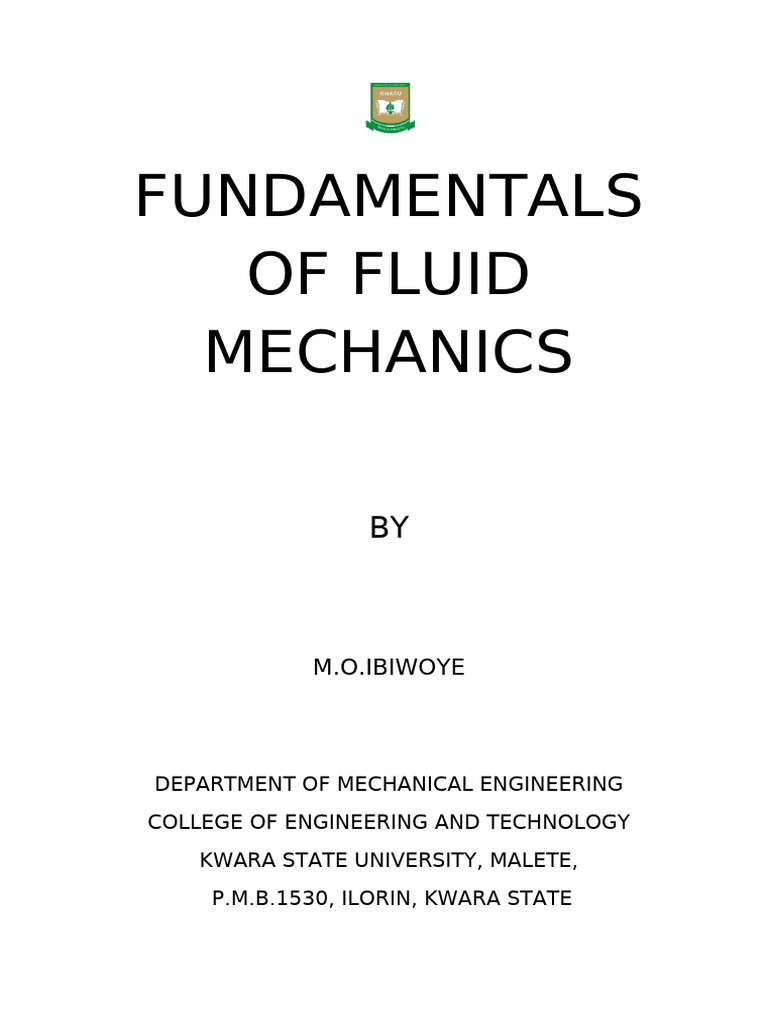 Fundamentals of Fluid Mechanics | PDF | Viscosity | Shear Stress