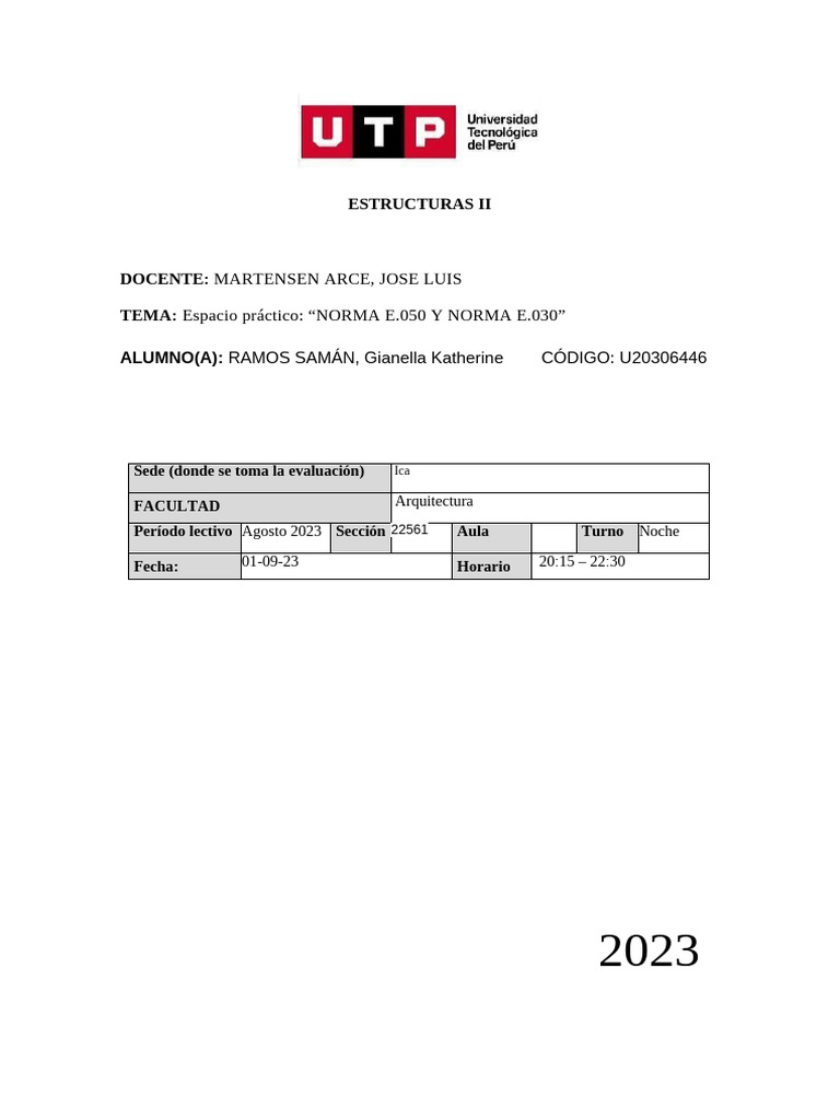 S02 - Responder Preguntas NORMA E.050 Y E.030 | PDF | edificio