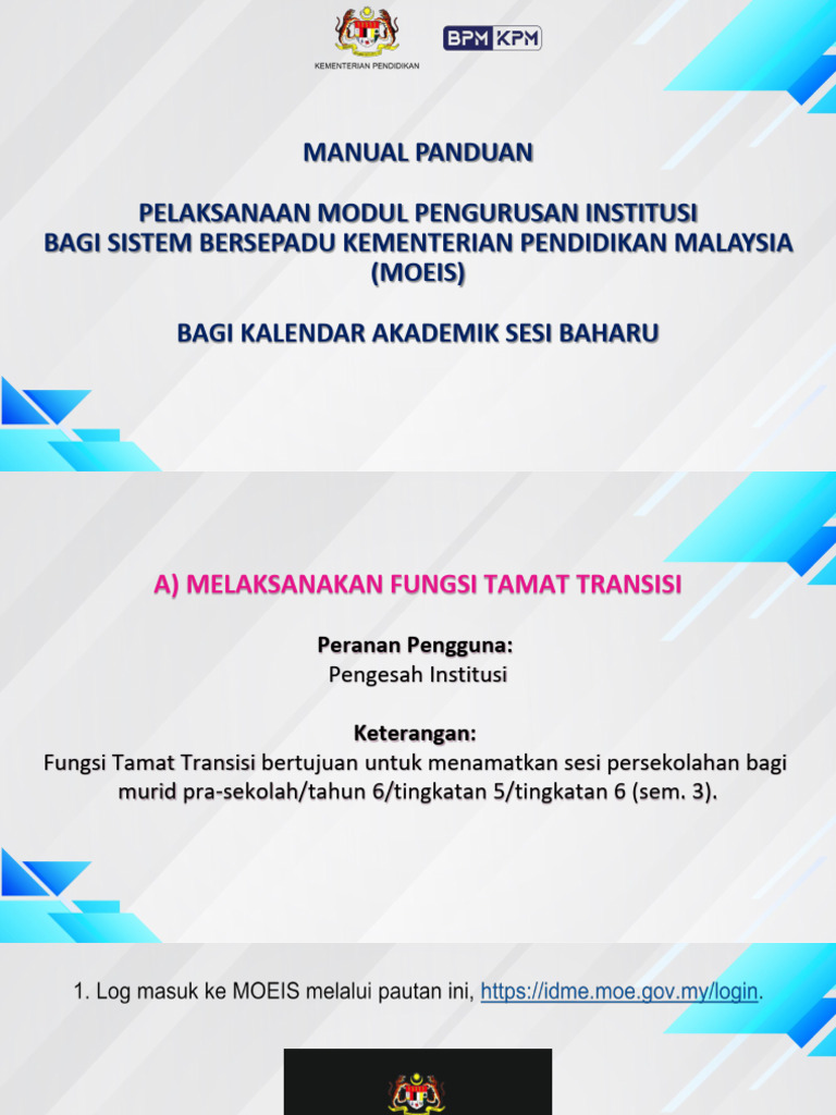 Manual Pelaksanaan Modul Pengurusan Institusi (Moeis) - V2 17042024 | PDF