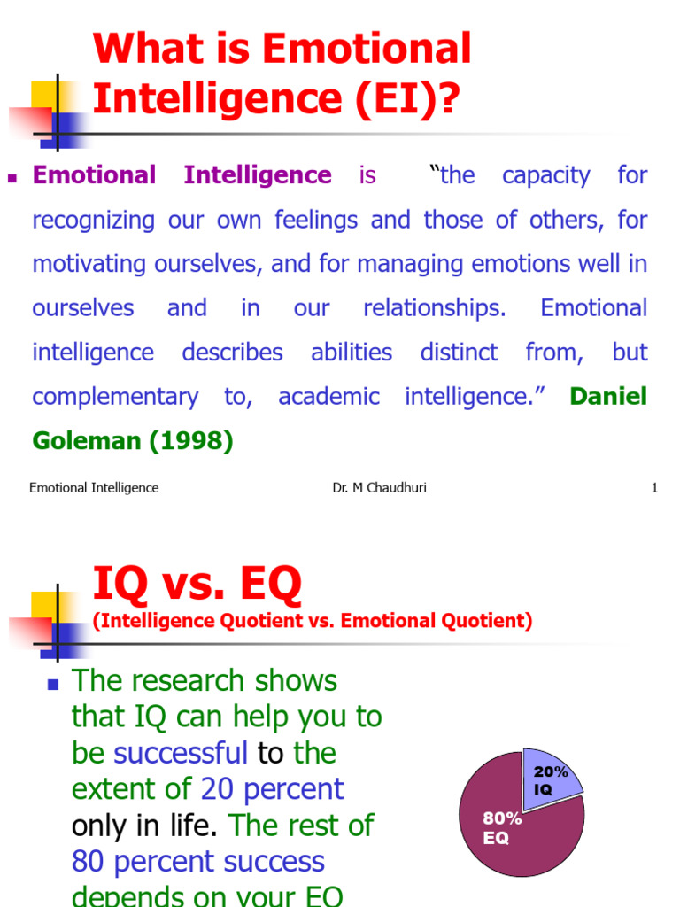 Emotional Intelligence | PDF | Emotional Intelligence | Intelligence