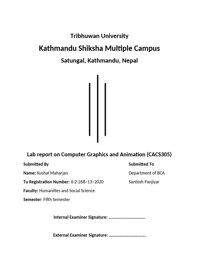 Computer Graphics Lab Report CACS305 | PDF | Computer Programming ...