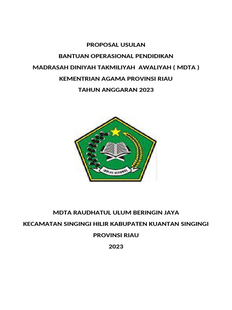 Proposal Usulan Dana Hibah 2023 | PDF