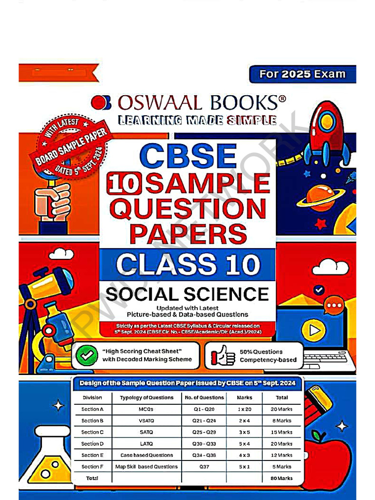 Owsaal Social Science SQP - 2024-25 by @cbsebooks10th | PDF