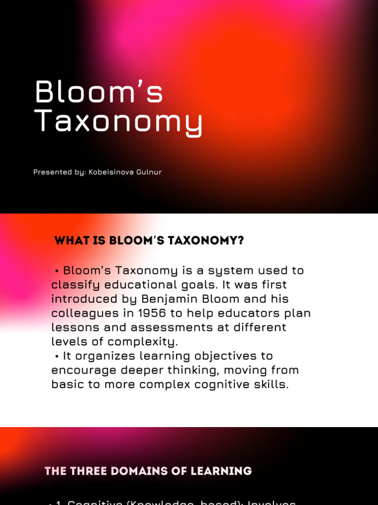 Bloom's Taxonomy PDF | PDF