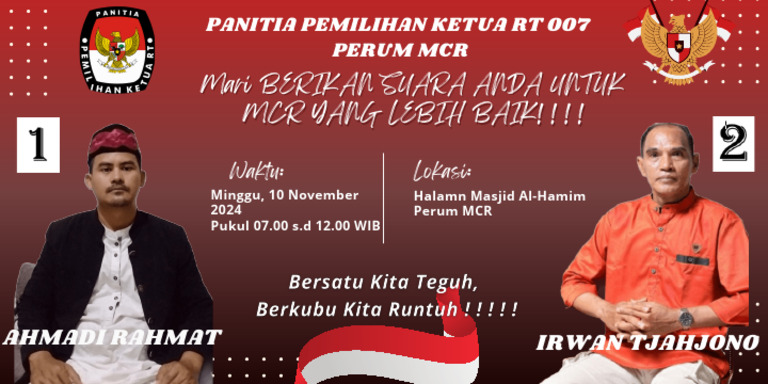 Banner PANITIA PEMILIHAN KETUA RT 007 PERUM MCR | PDF