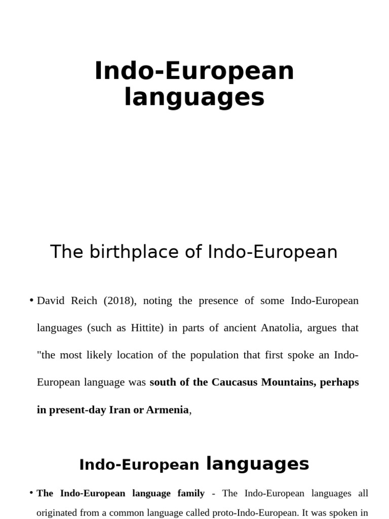 Indo-European Languages | PDF | Slavs | Human Communication