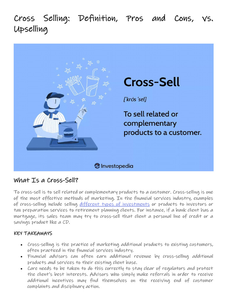 CROSS-SELLING | PDF | Brand | Sales
