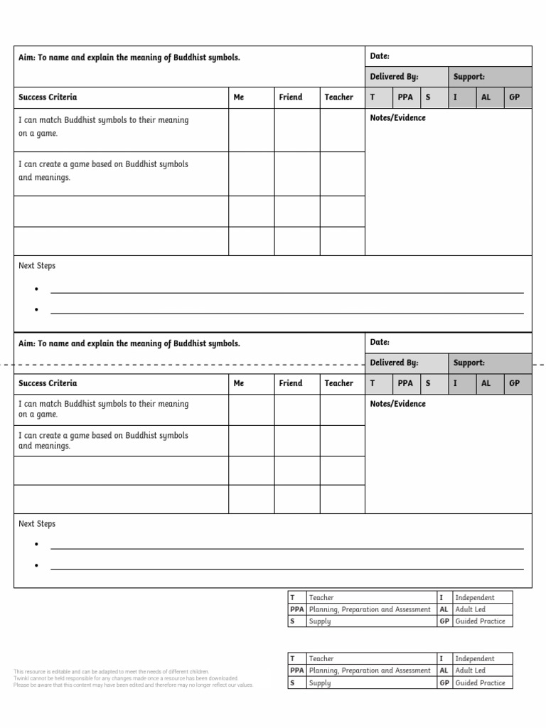Marking Grid – Symbols and Meanings | PDF