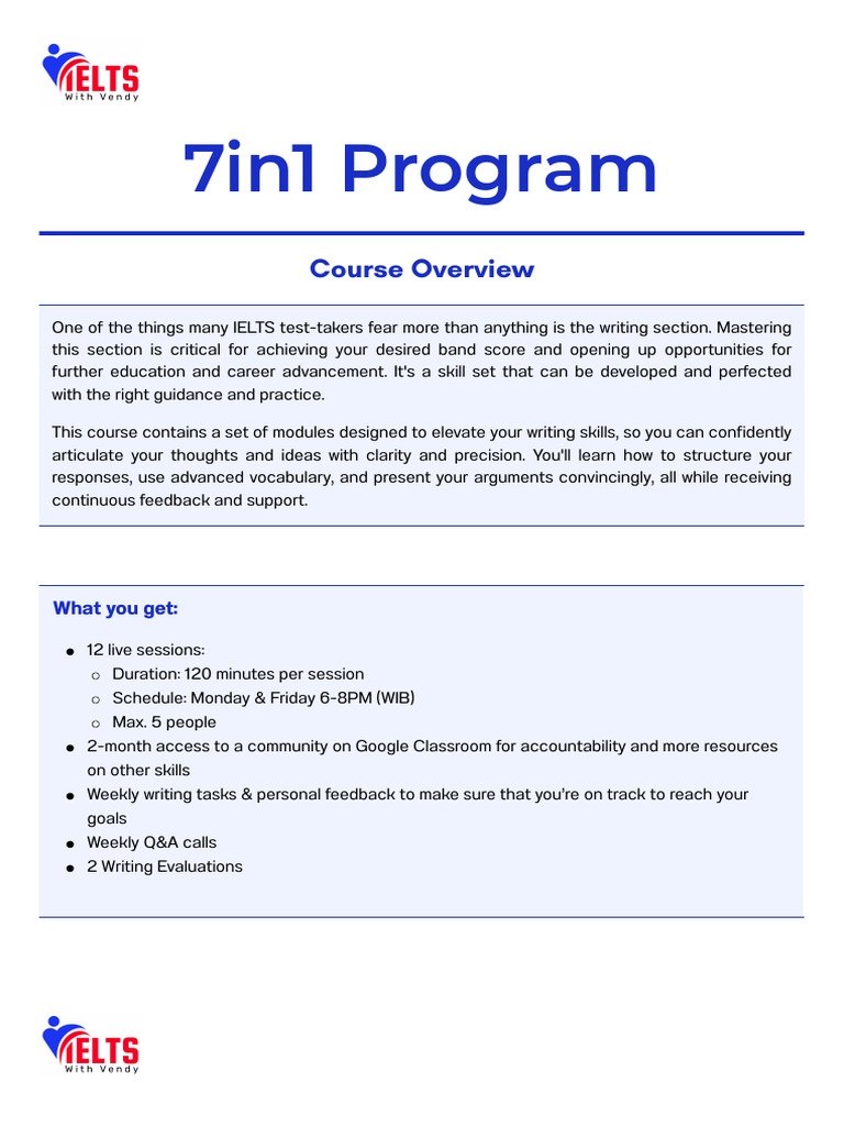 7in1 Writing Course Overview | PDF | Essays | International English ...