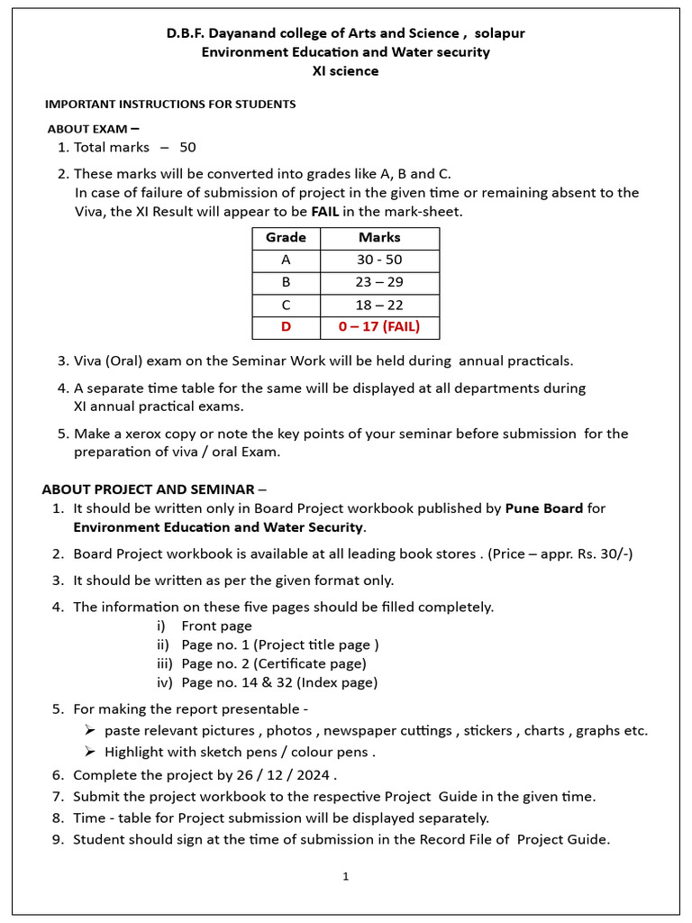 XI Science Project Guidelines | PDF