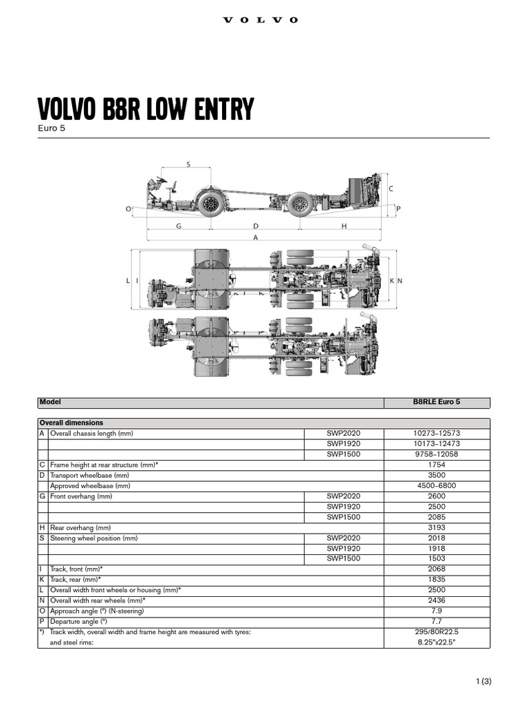 Data Sheet B8R Low Entry - 241114 - 095145 | PDF | Brake | Steering