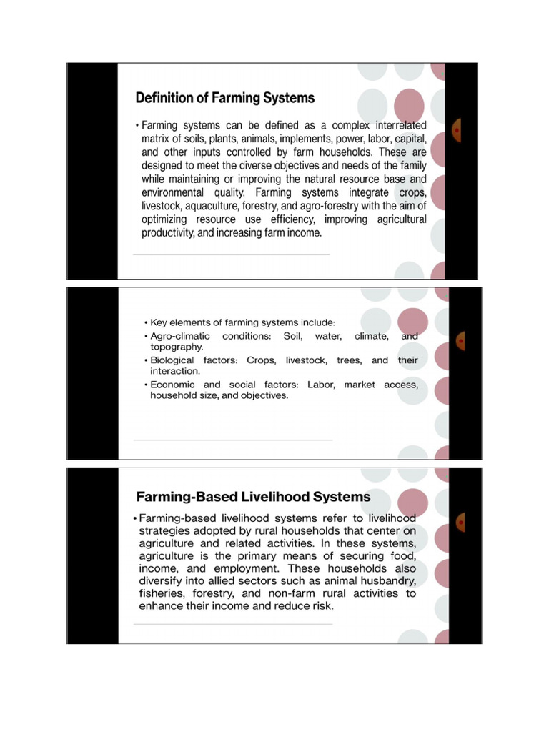 Farming Based Livelihood System (MDC101) Notes | PDF