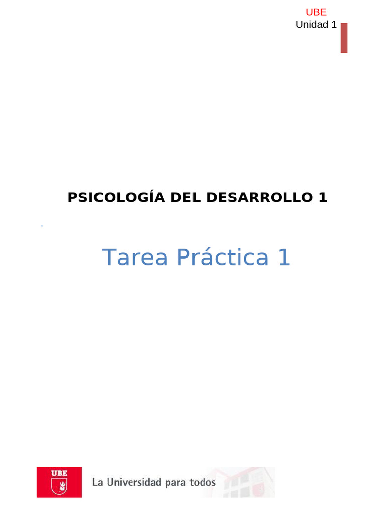 Tarea Practica 1 | PDF | Desarrollo cognitivo | Las emociones