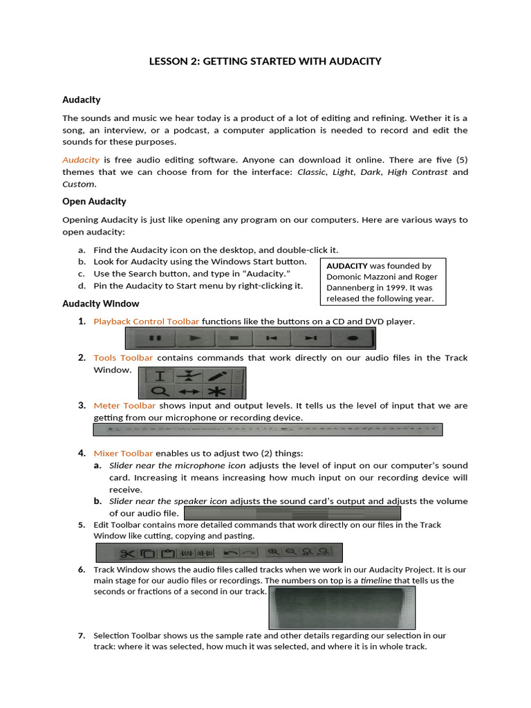 Intro to Audacity: Setup & Basics | PDF | Icon (Computing) | Window (Computing)