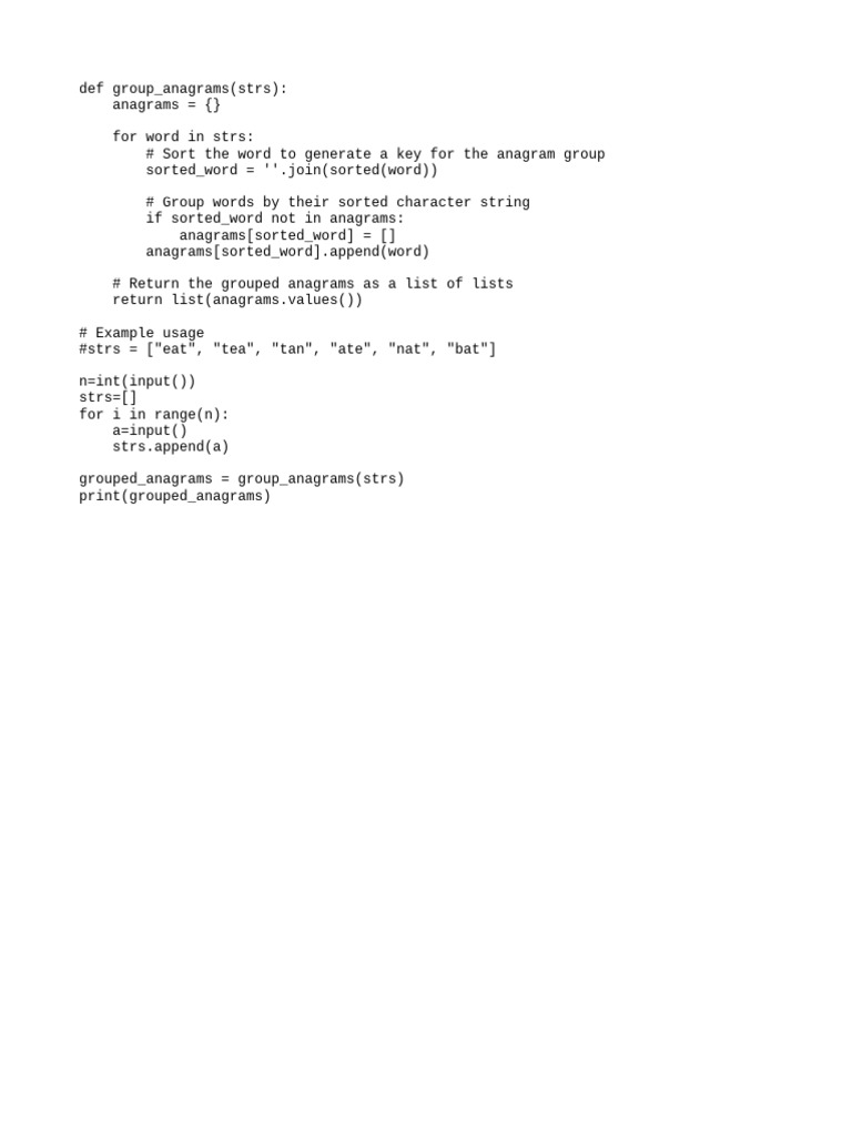 Group Anagrams | PDF