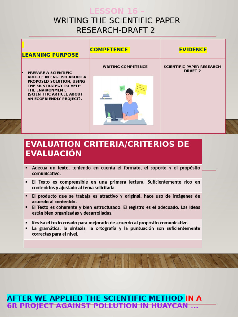 Lesson 16-Wrting - The Scientific Article Paper 2 | PDF | Escritura