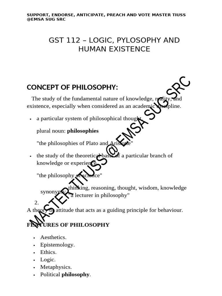 GST 112 by Master Tituss | PDF | Logic | Deductive Reasoning