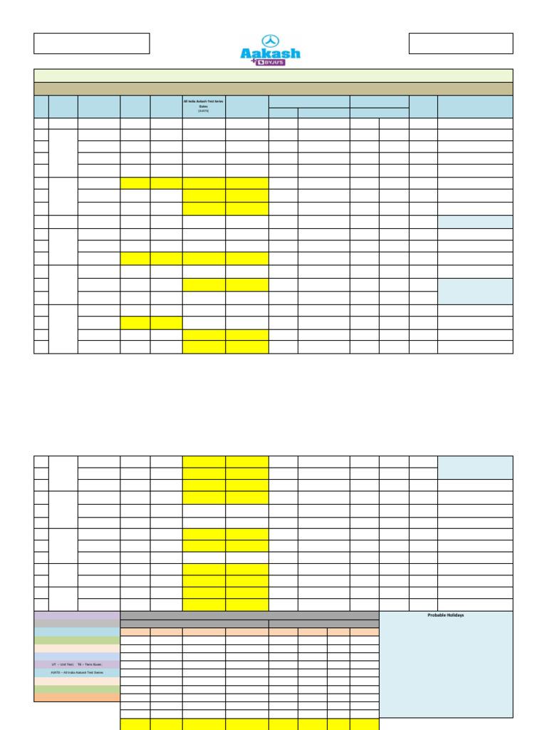 Academic Calendar For SS Phase 1 2024-25 | PDF | Student Assessment And ...
