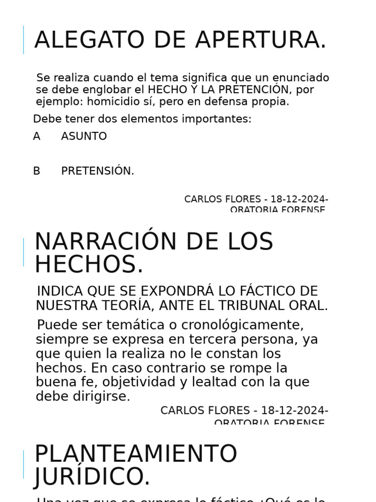 Juicios y Alegato de Apertura. | PDF | Teoría | Hablar en público