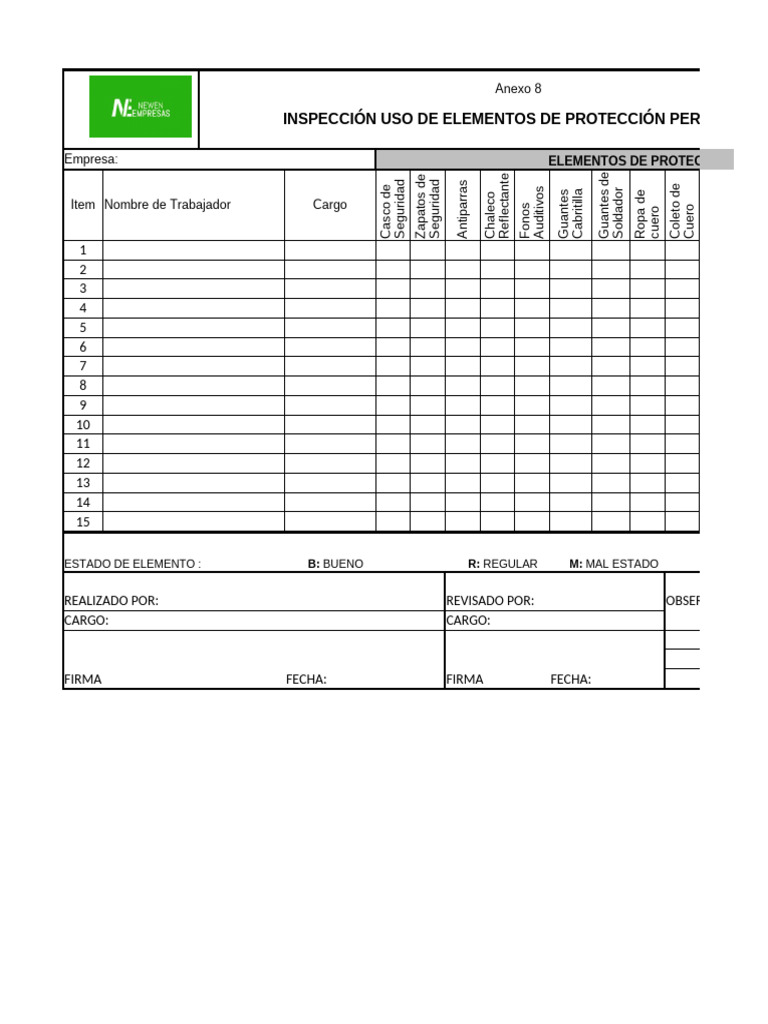Checklist Uso EPP | PDF