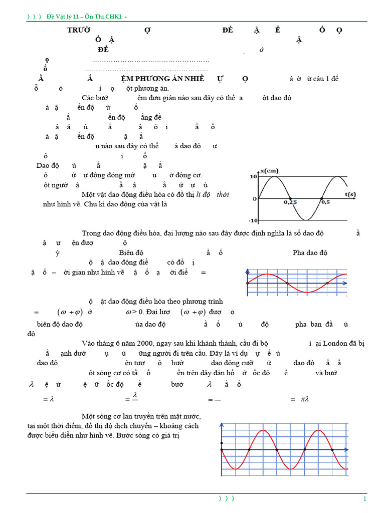 3-To 2-Vat Li 11-Ctst-Cuoi HK1 Đề 002-GV | PDF