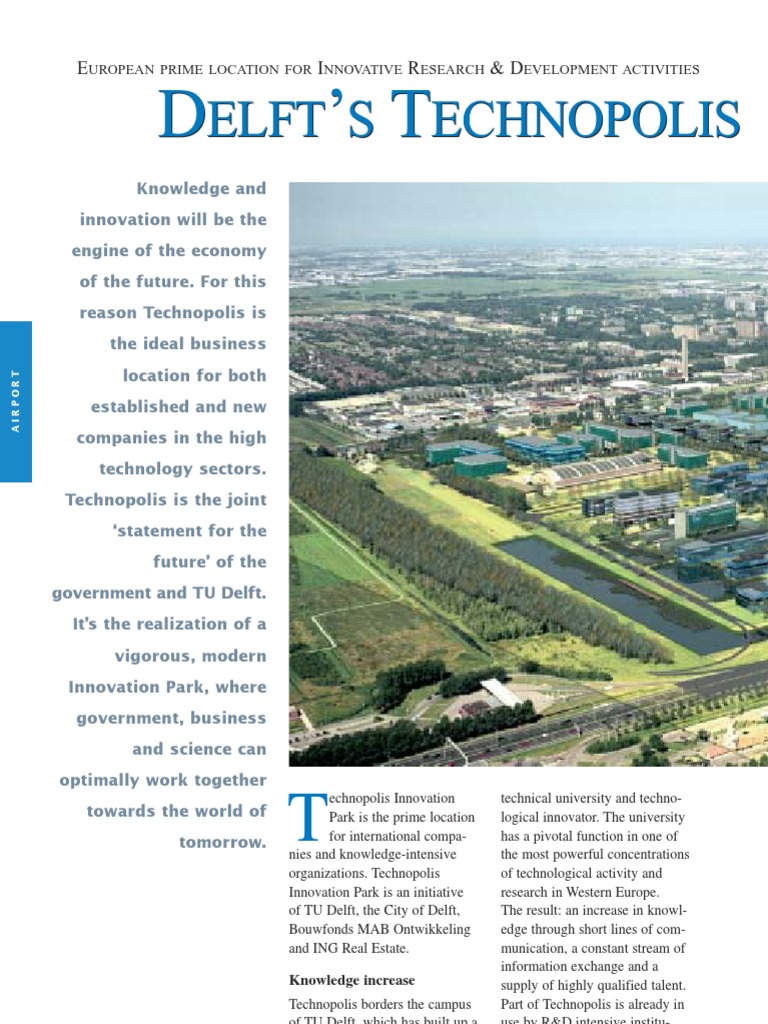 Technopolis Innovation Park | PDF | Innovation | Science And Technology